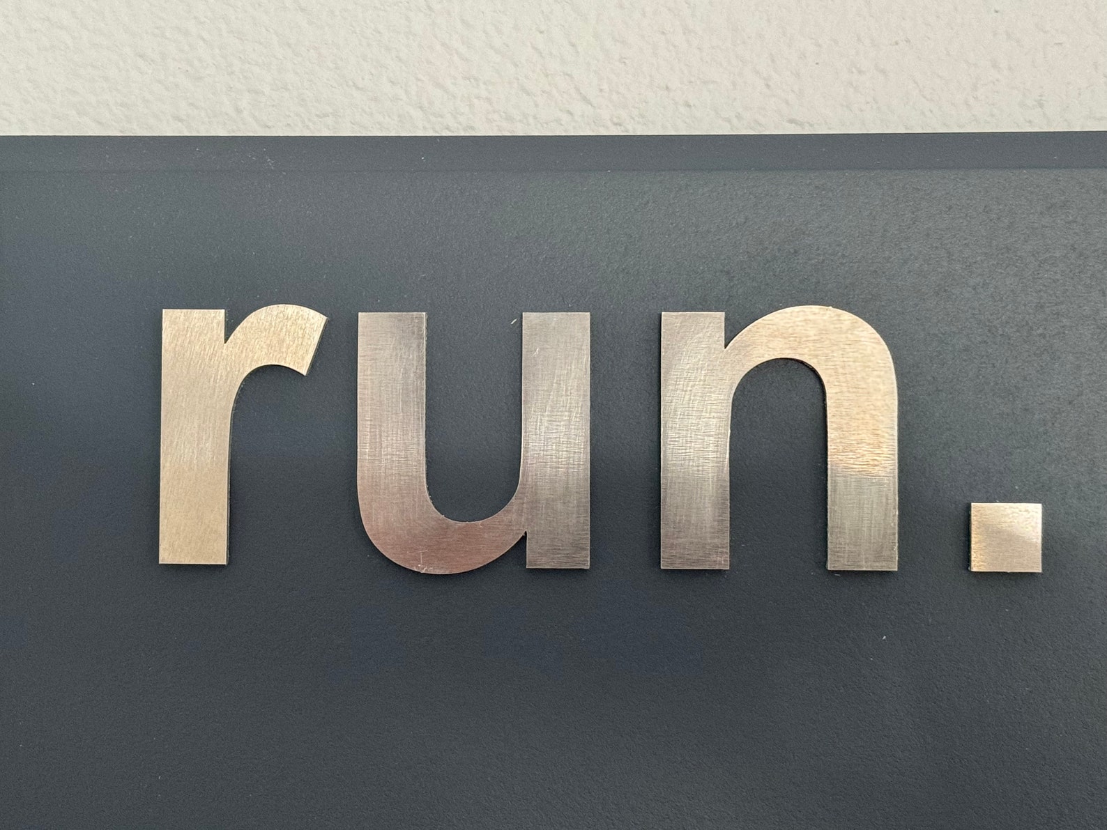 Running Medal Holder With 3D Lettering, Gray or Black With 3D Aluminium ...