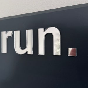 Running Medal Holder With 3D Lettering, Gray or Black With 3D Acrylic ...
