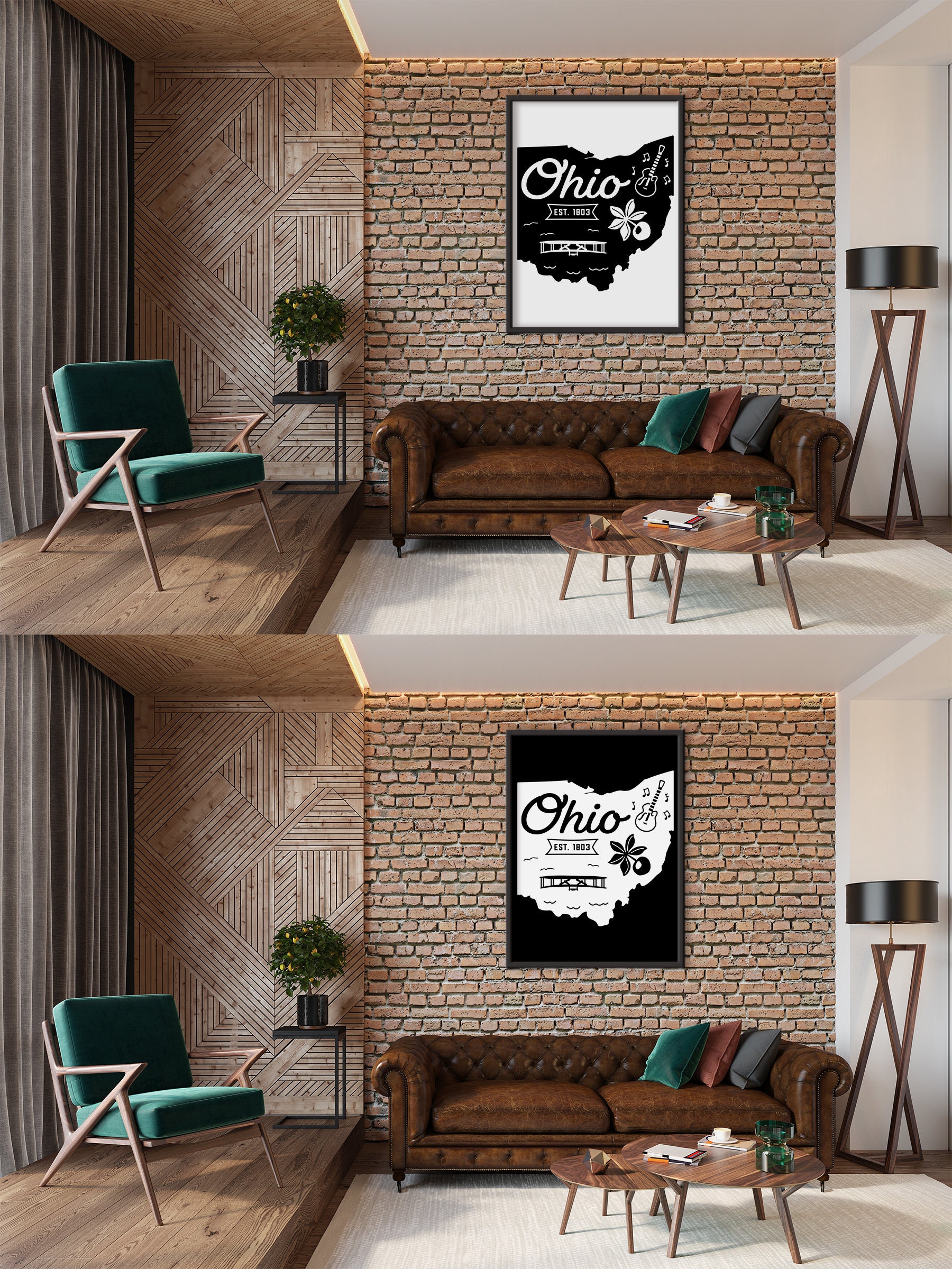 Ohio State Wall Art Printable, Ohio Map Poster, Ohio State Poster ...