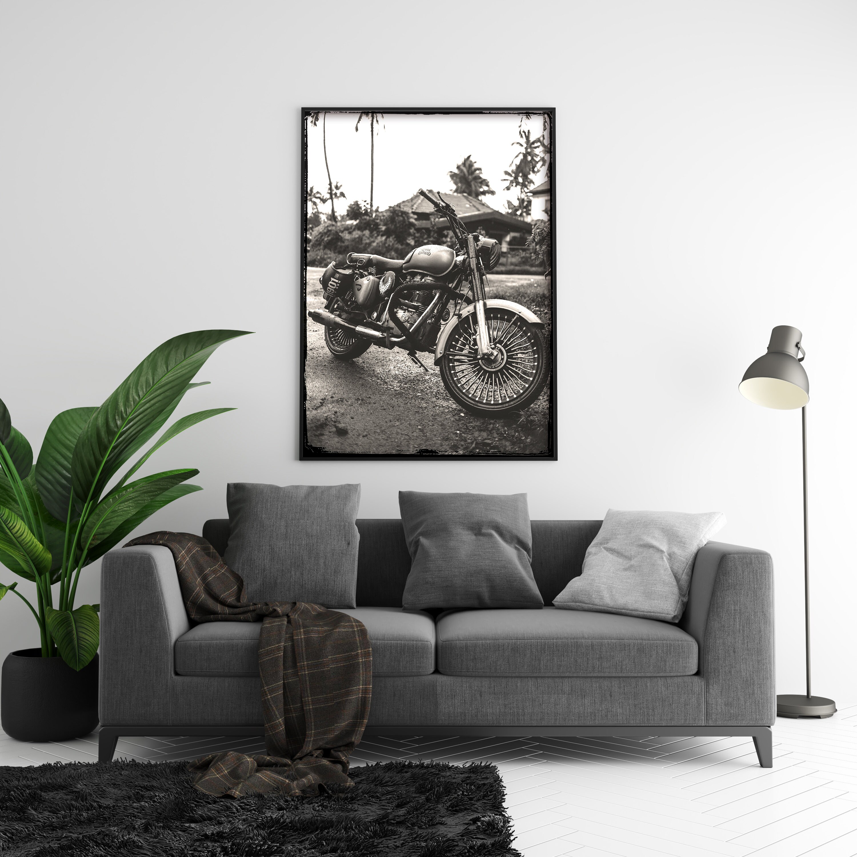 Vintage Style Motorcycle Instant Download Printable Art, Loft Decor ...