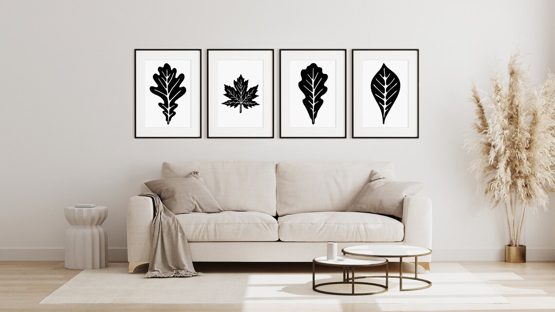 Minimalist Autumn Foliage Printable Wall Art, Digital Wall Art Fall ...