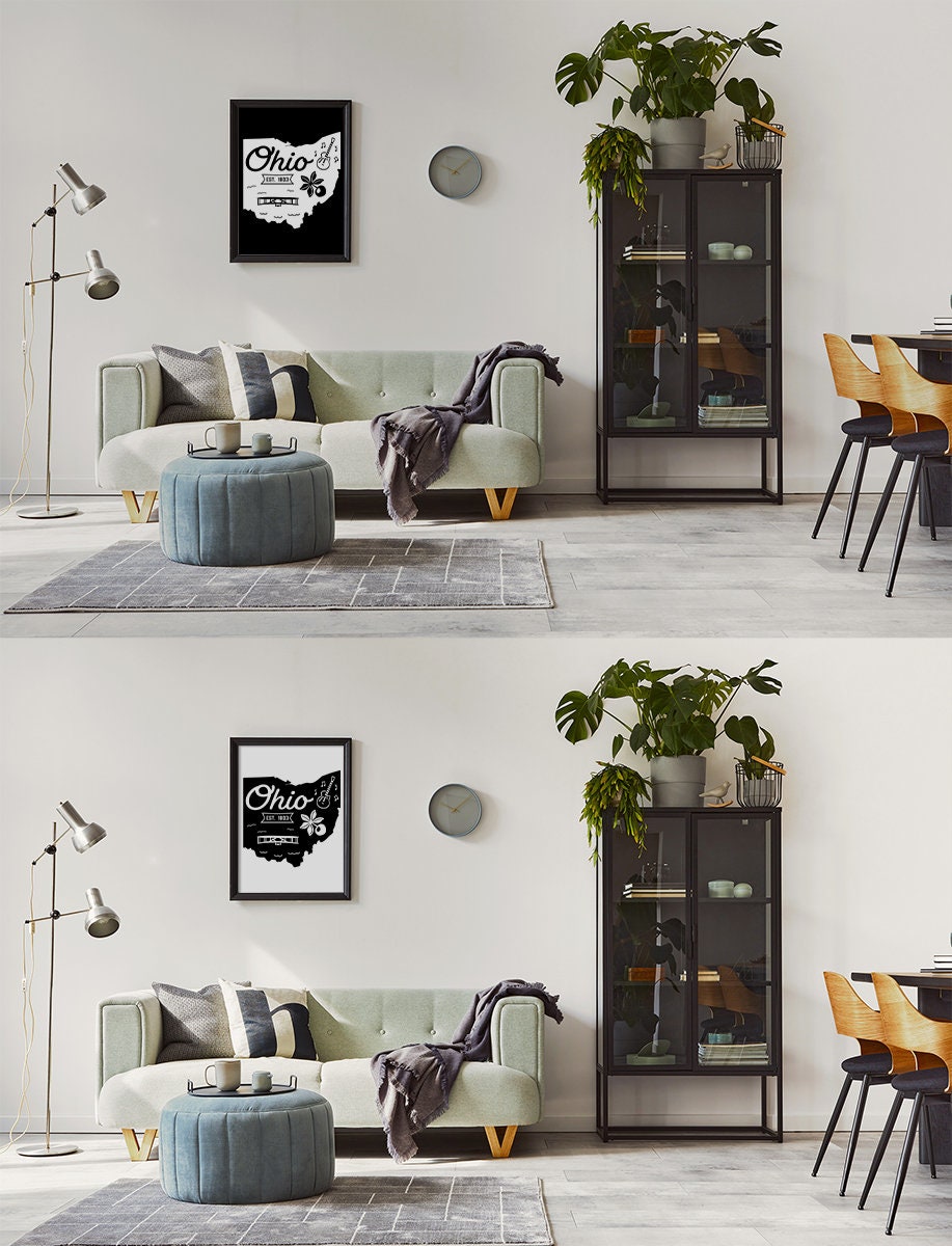 Ohio State Wall Art Printable, Ohio Map Poster, Ohio State Poster ...