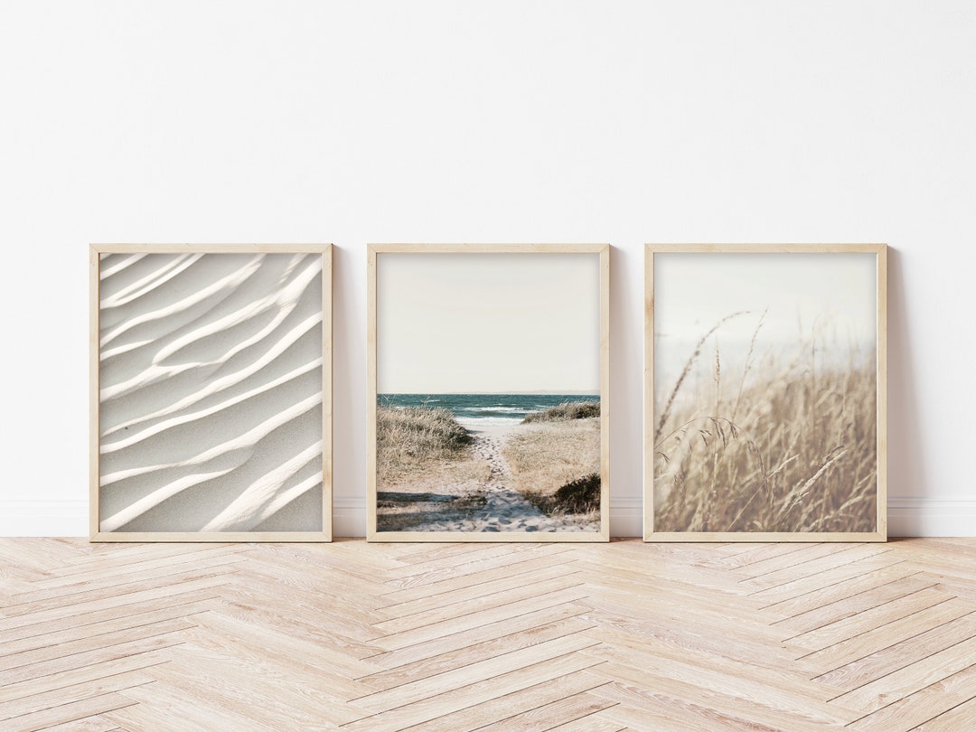Beach Coastal Neutral Style Instant Download, Beach Theme, Set of 3, 3 ...