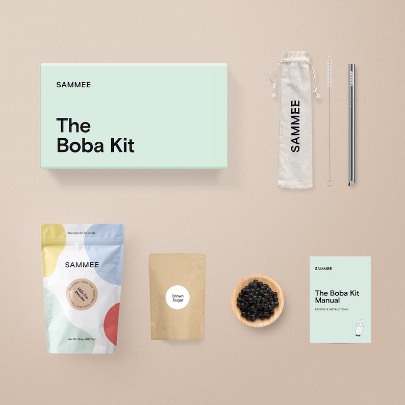 Milk Tea Powder Boba Kit bubble Tea DIY Classic Matcha | Etsy