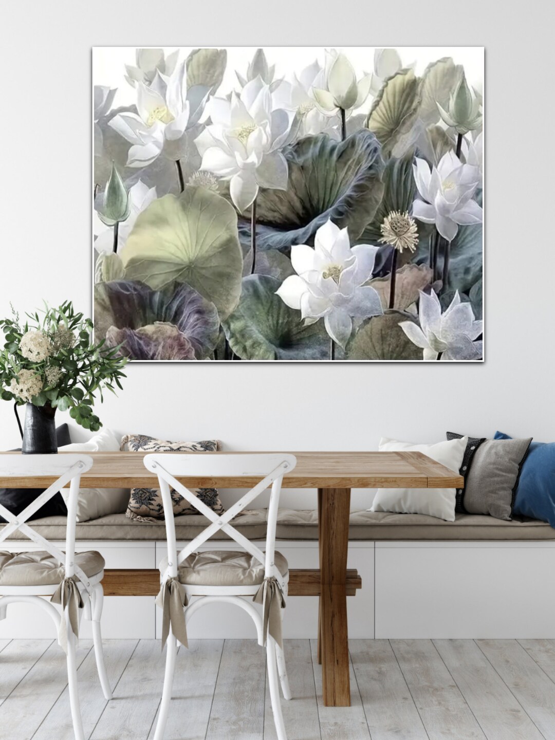 Jackson Pollock Style, Poppies Flowers, Hand Painted Flowers on Wood ...