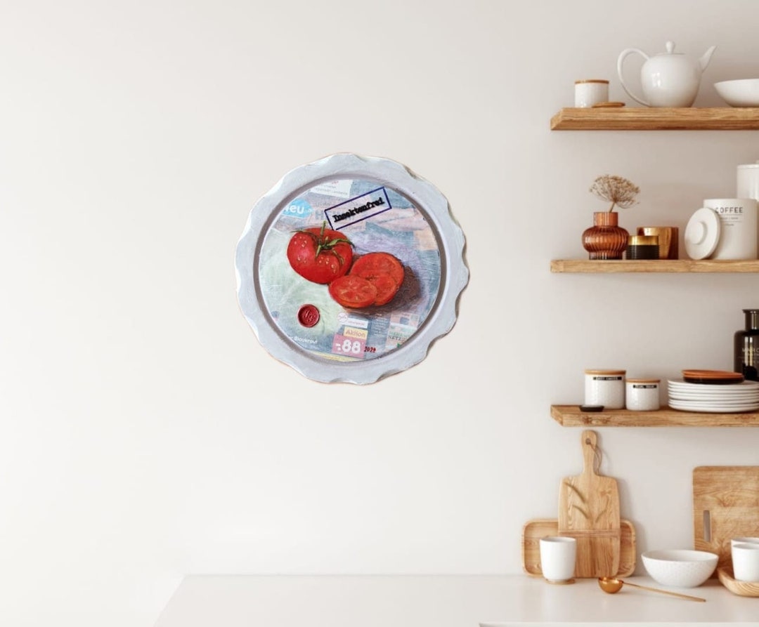 Painting on a Newspaper Still Life With Tomato Vintage - Etsy