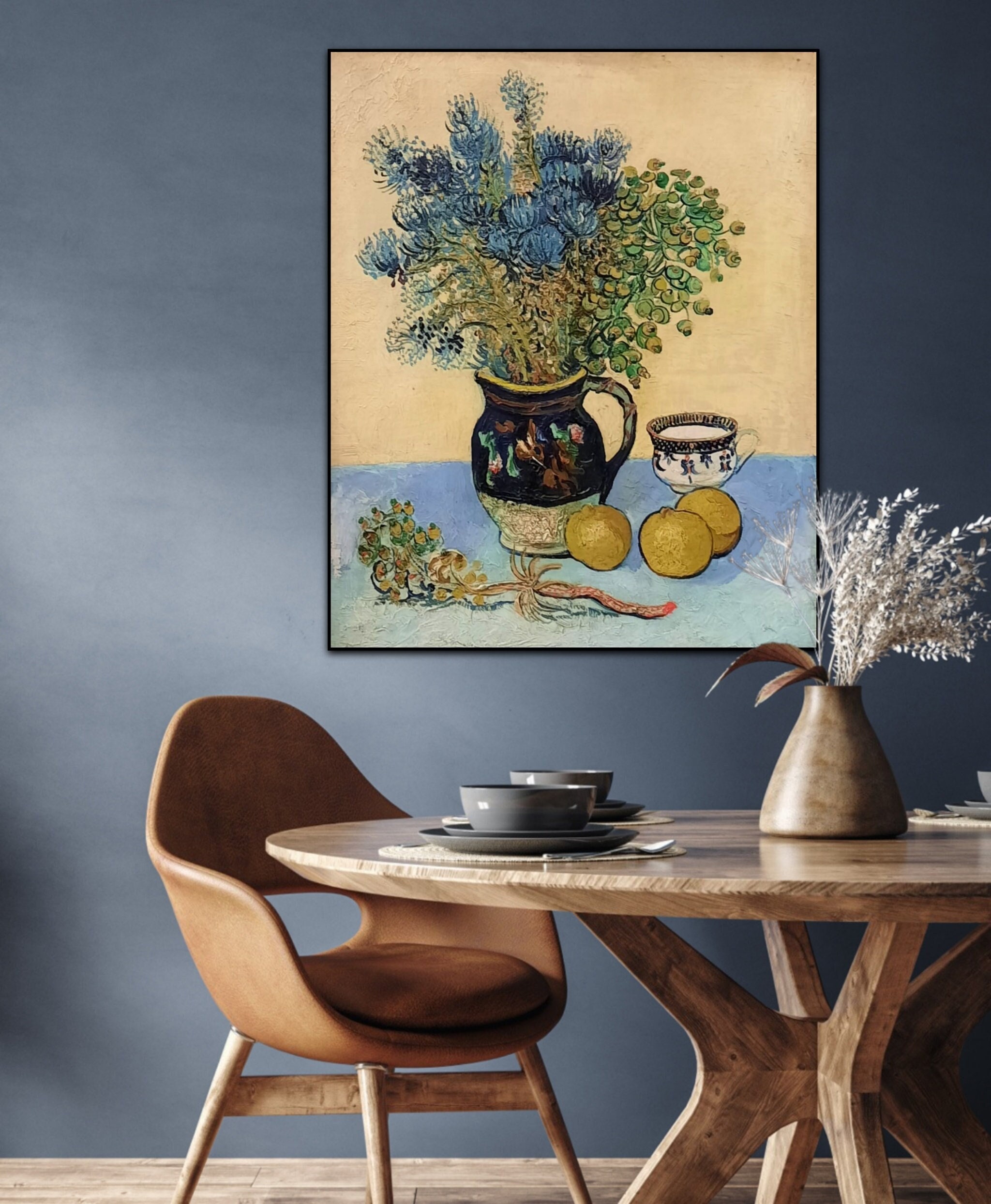 Vincent Van Gogh, Still Life With Flowers and Lemons, Vintage Style ...