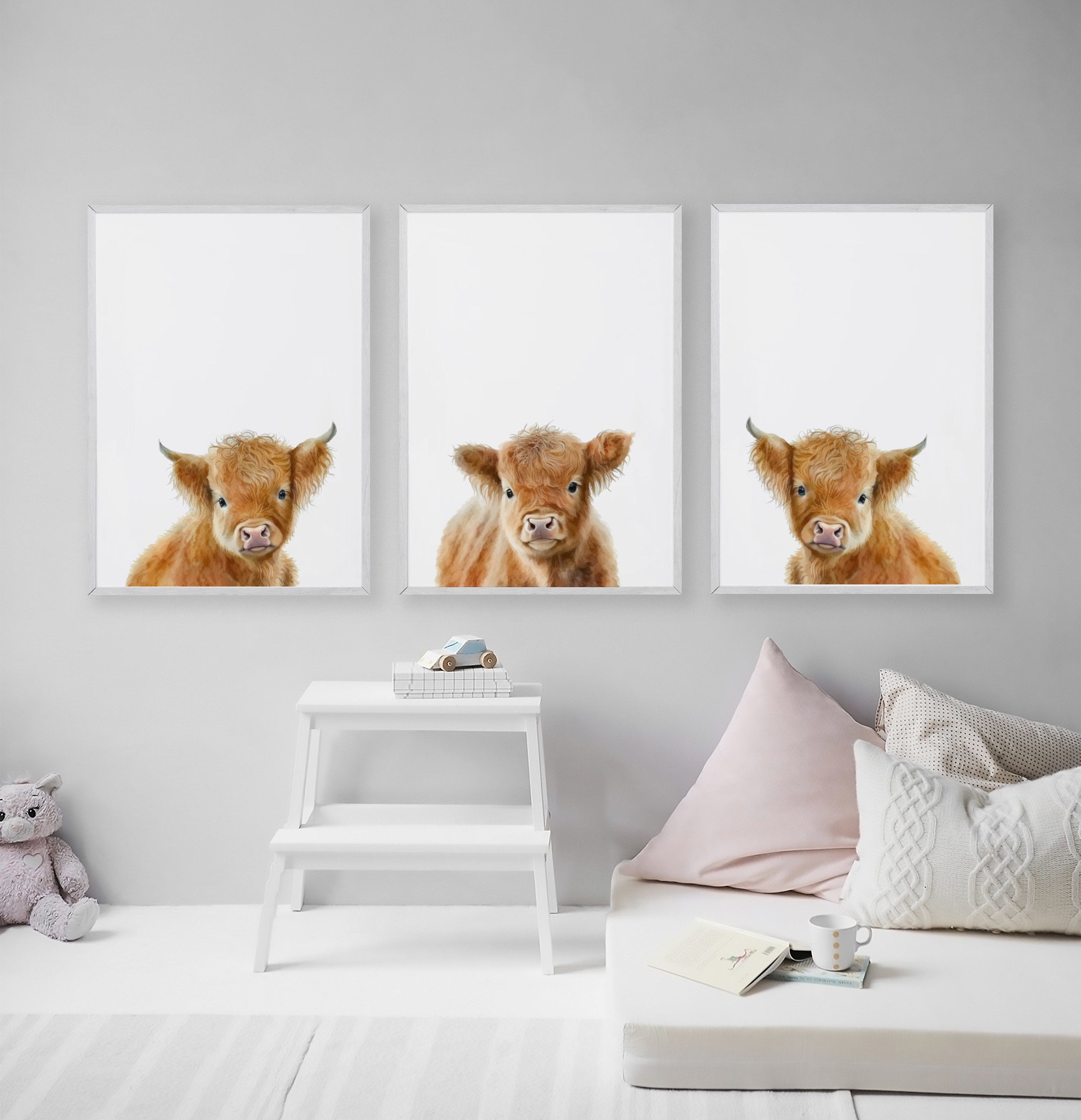 Farm Nursery Decor, Highland Cow Nursery Decor, Cow Nursery Decor, Cow ...