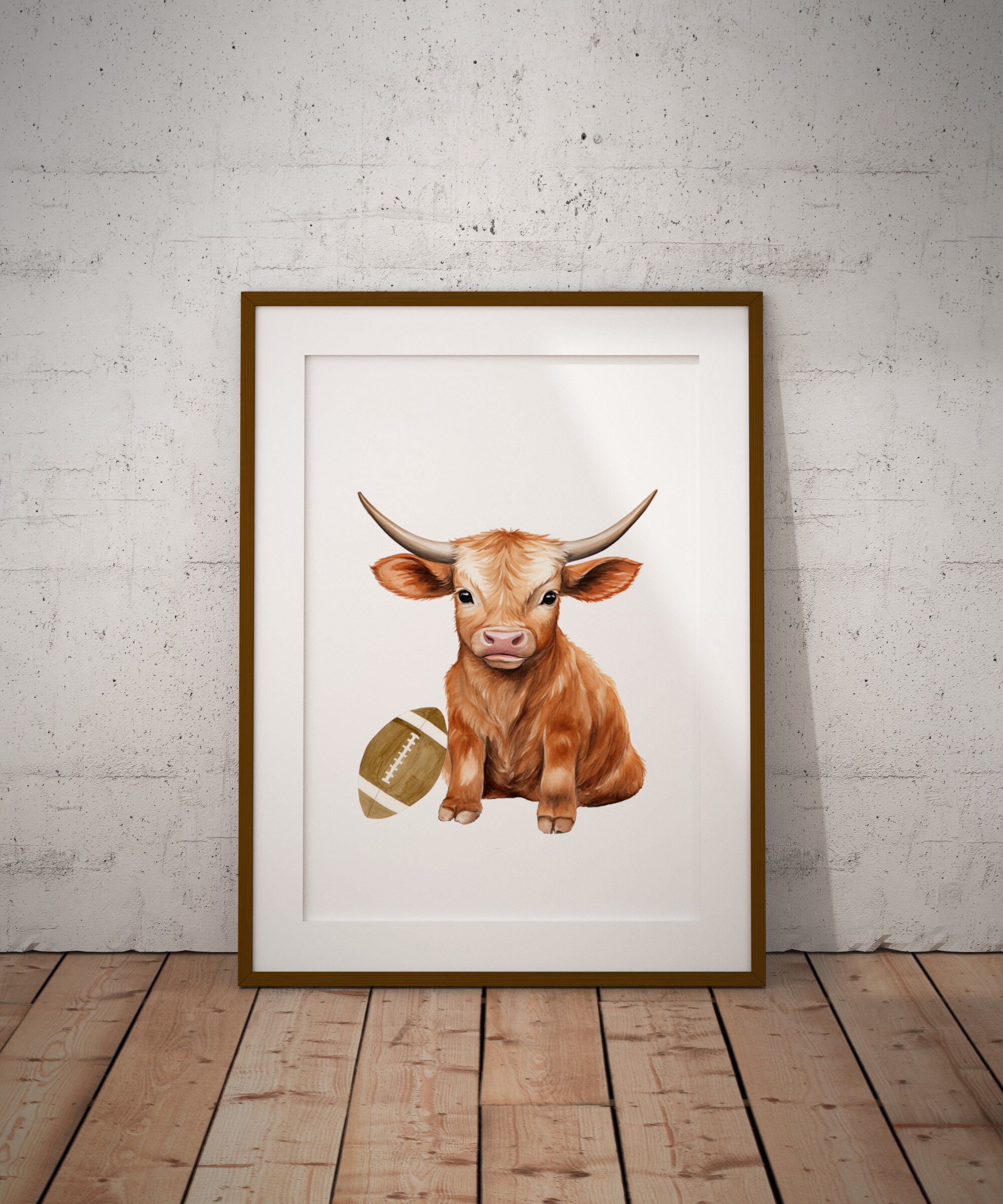 Longhorn Nursery Wall Art Set of 3, Longhorn Basketball Baseball ...