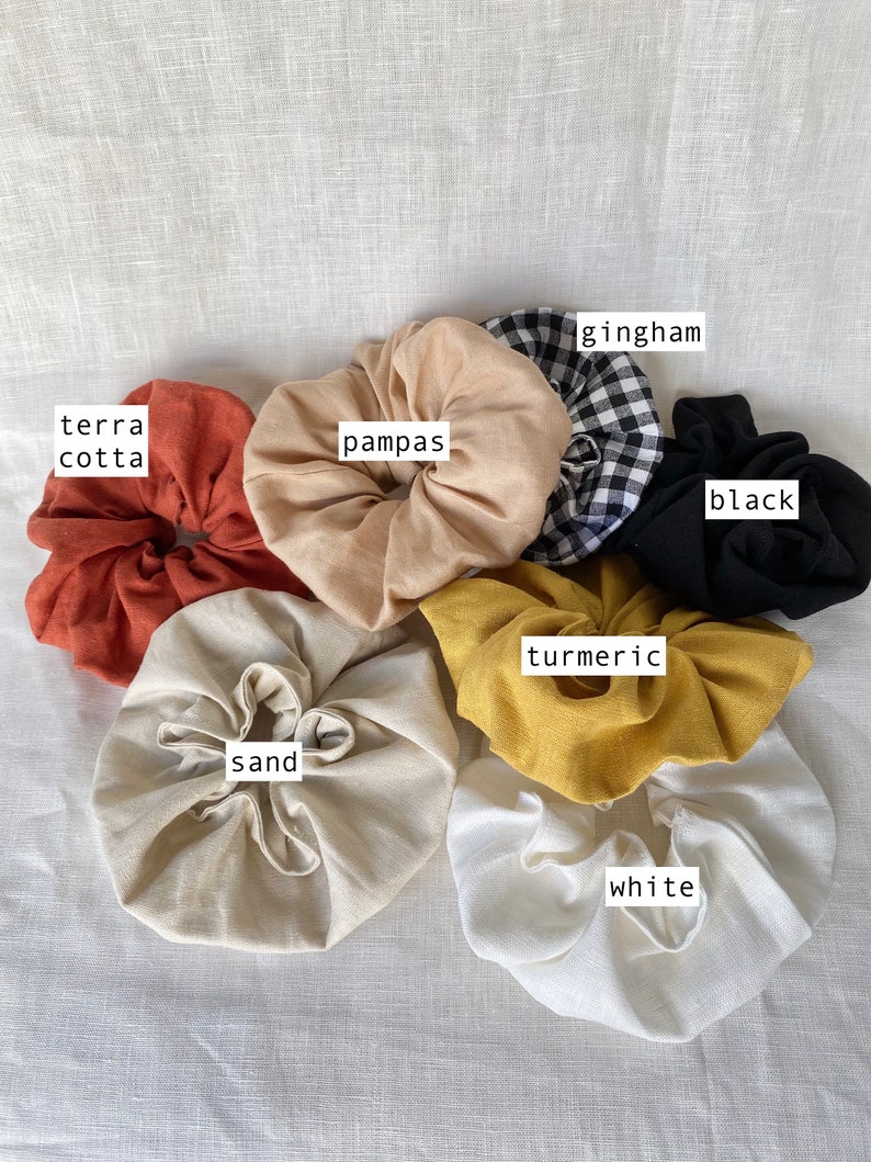 Big Oversized Linen Scrunchie Handmade in California Natural - Etsy