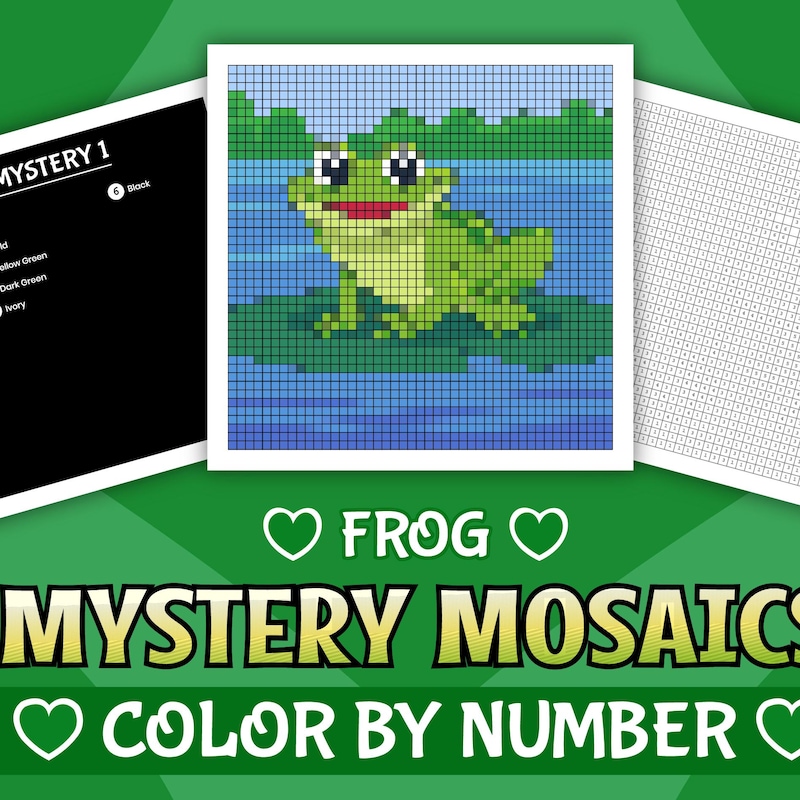 Frog Pixel Art - Etsy