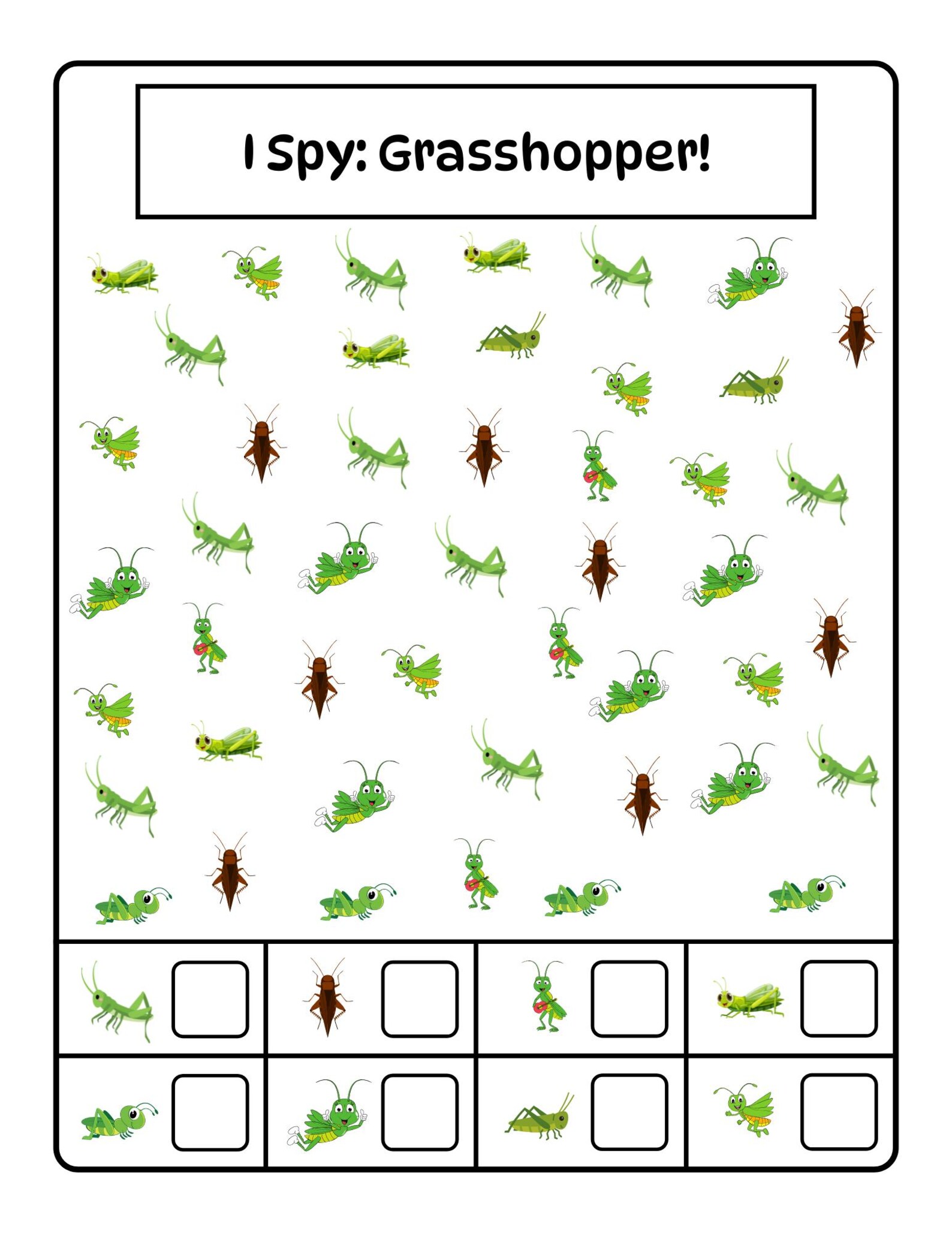 I Spy Bugs, 15 Fun Search & Find Activity Pages for Kids, Printable ...