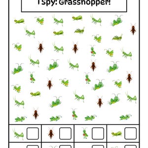 I Spy Bugs, 15 Fun Search & Find Activity Pages for Kids, Printable ...