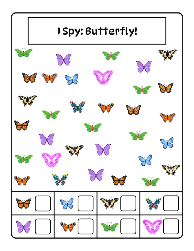 I Spy Bugs, 15 Fun Search & Find Activity Pages for Kids, Printable ...