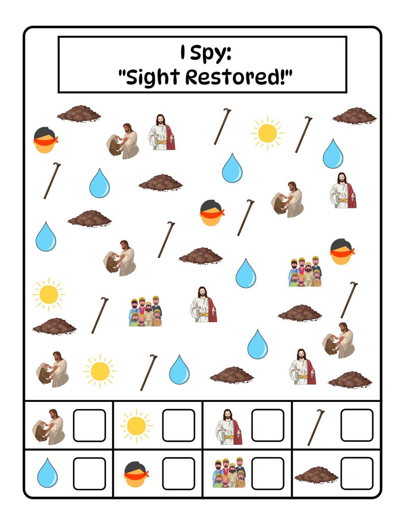 Important Jesus Stories I-spy Activity Pages – Bible Learning Fun for ...