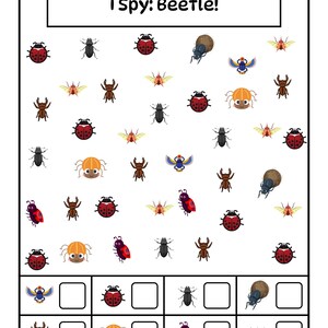 I Spy Bugs, 15 Fun Search & Find Activity Pages for Kids, Printable ...
