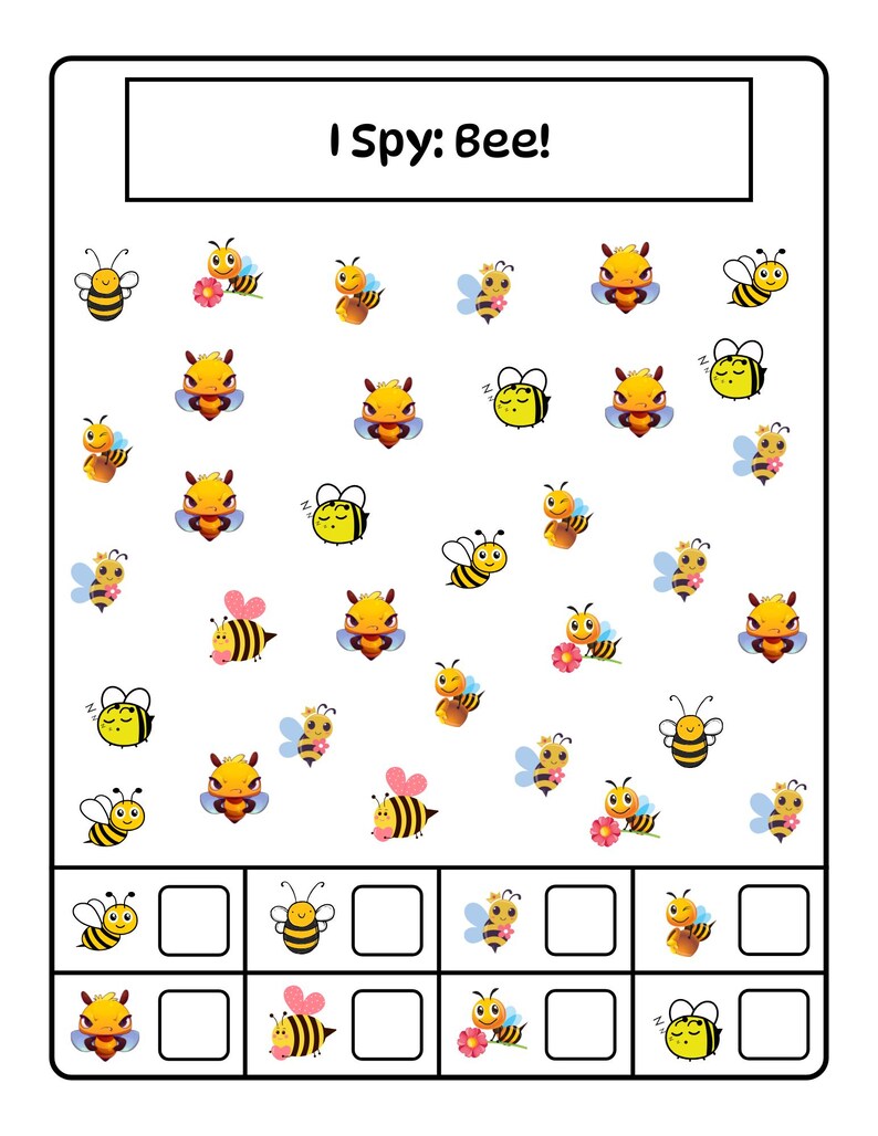 I Spy Bugs, 15 Fun Search & Find Activity Pages for Kids, Printable ...