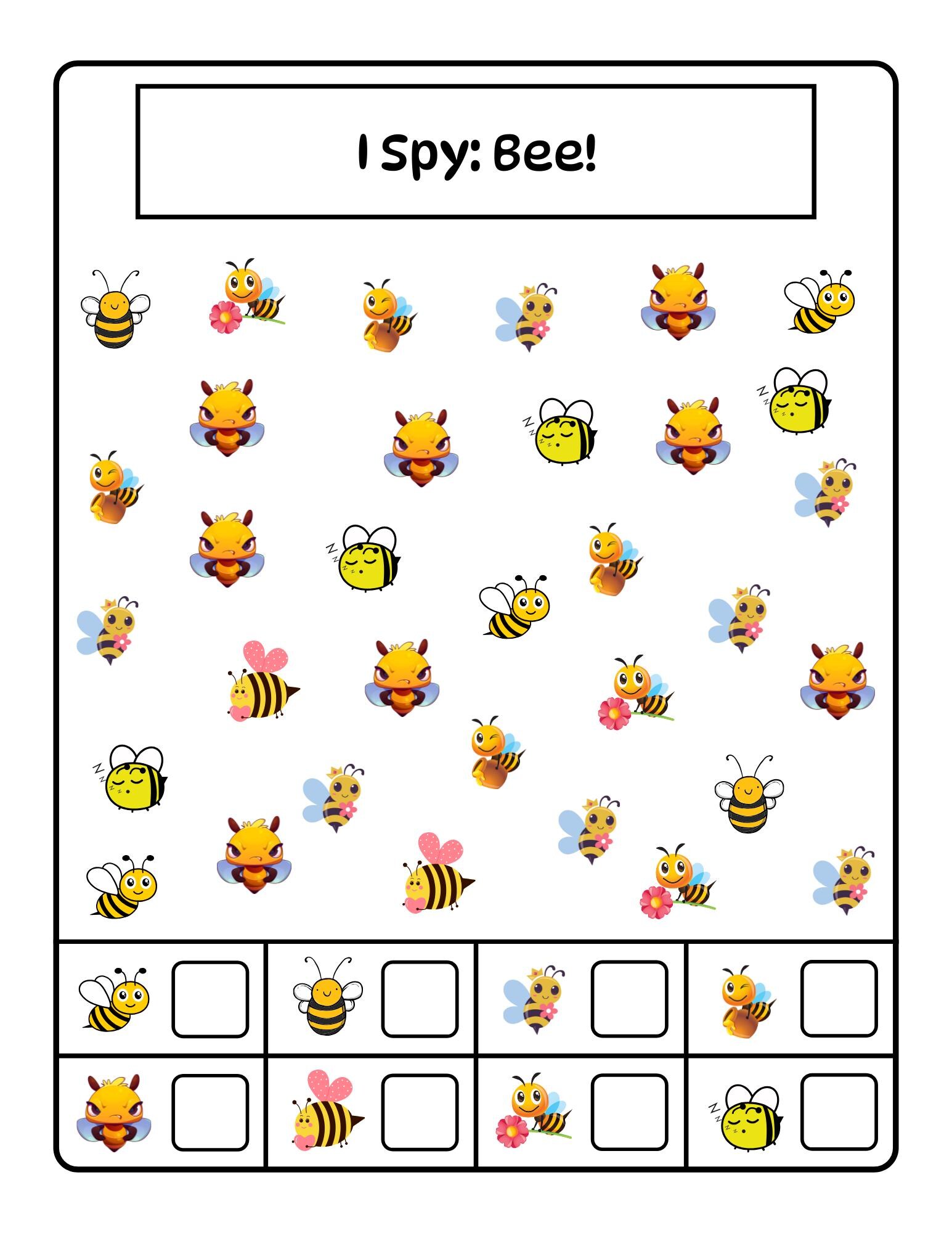 I Spy Bugs, 15 Fun Search & Find Activity Pages for Kids, Printable ...