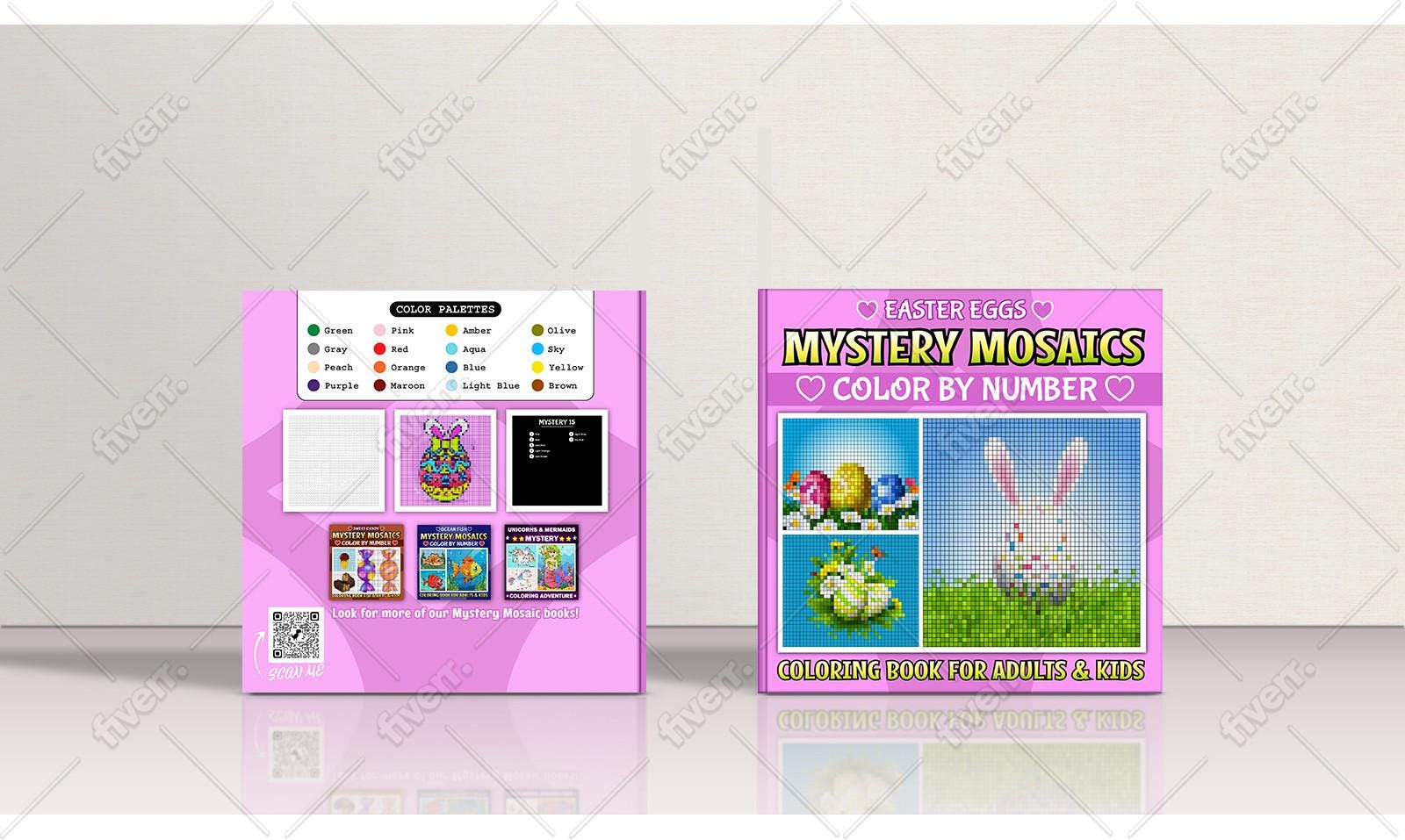 Mosaic Easter Egg Color by Number: 50 Mystery Pages (PDF Pattern) - Etsy