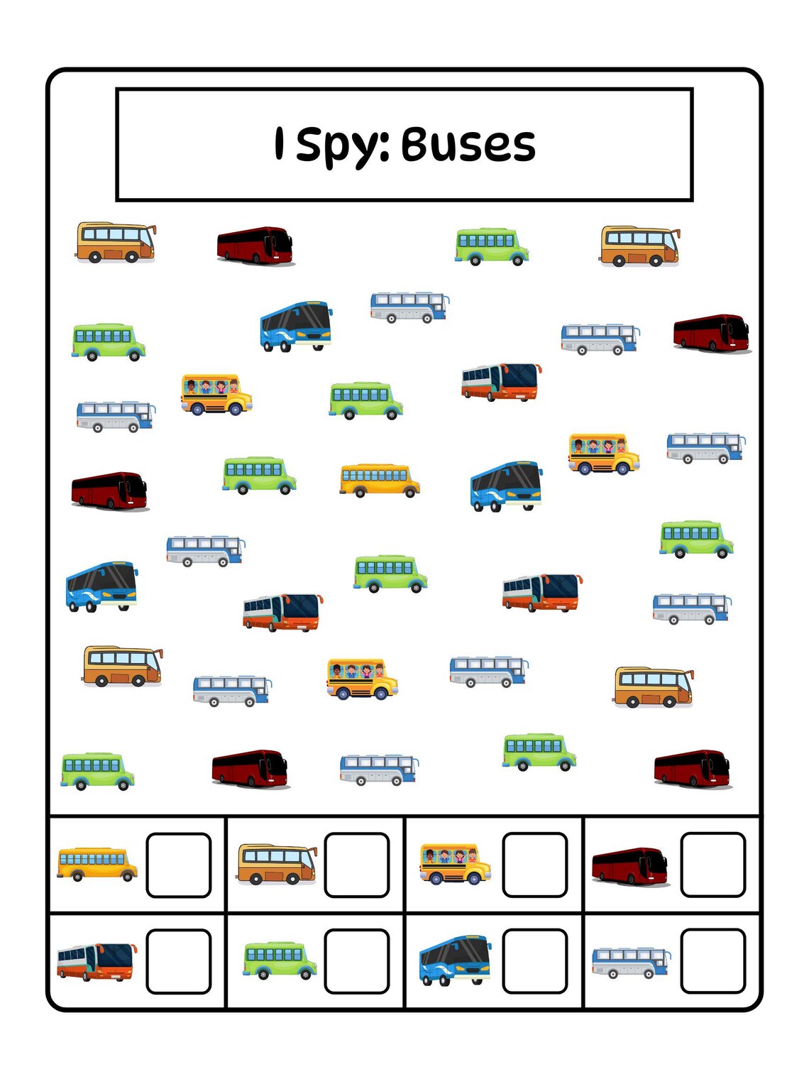 I Spy Vehicles for Kids – 15 Pages of Cars, Trucks, Planes & More ...