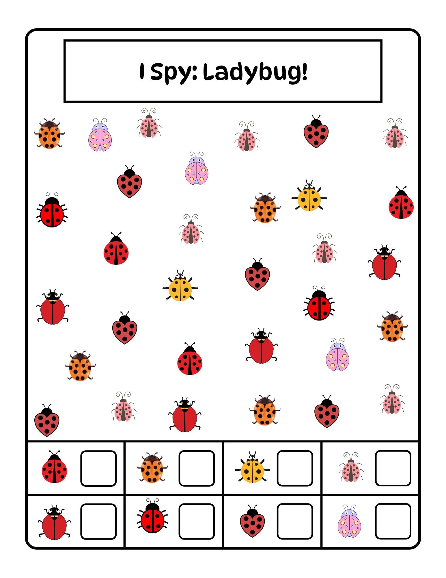 I Spy Bugs, 15 Fun Search & Find Activity Pages for Kids, Printable ...