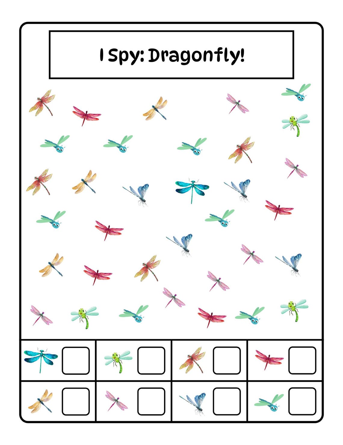 I Spy Bugs, 15 Fun Search & Find Activity Pages for Kids, Printable ...