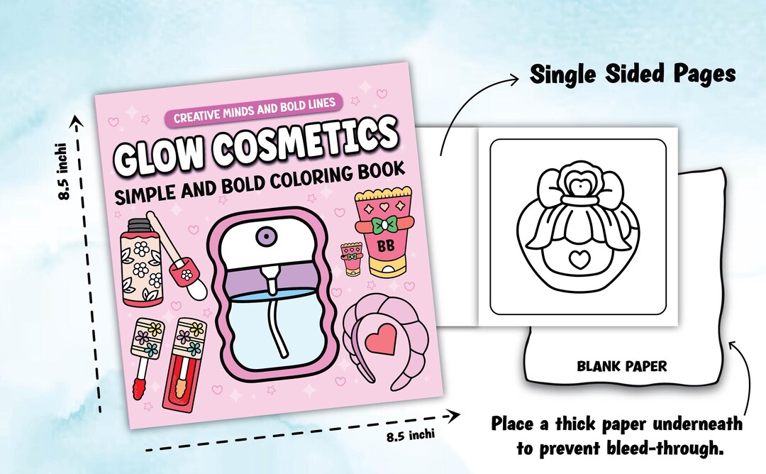 Printable Cosmetics Coloring | 50 Pages Whole Book | Fun Beauty Makeup ...