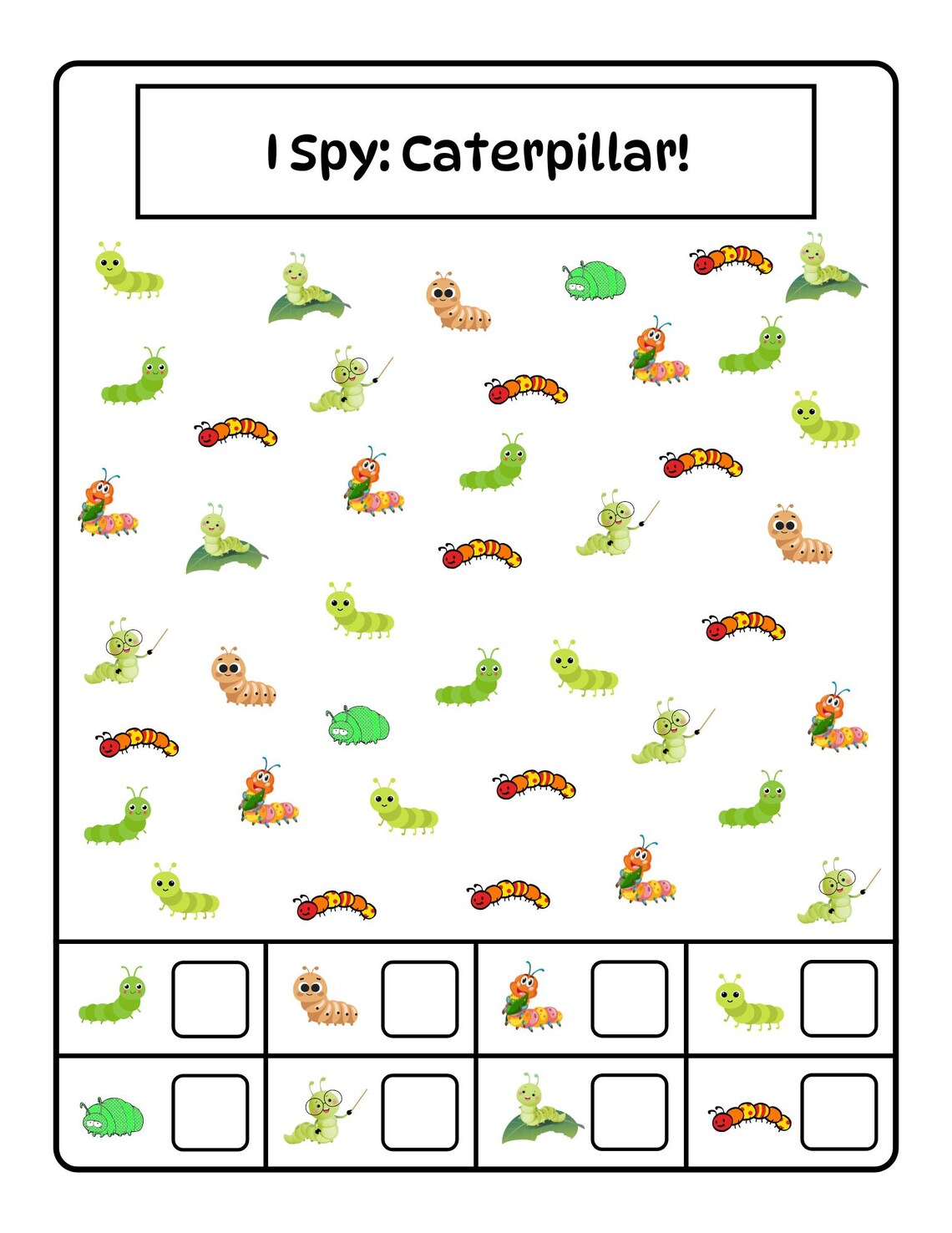 I Spy Bugs, 15 Fun Search & Find Activity Pages for Kids, Printable ...