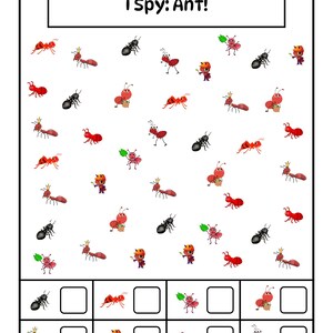 I Spy Bugs, 15 Fun Search & Find Activity Pages for Kids, Printable ...