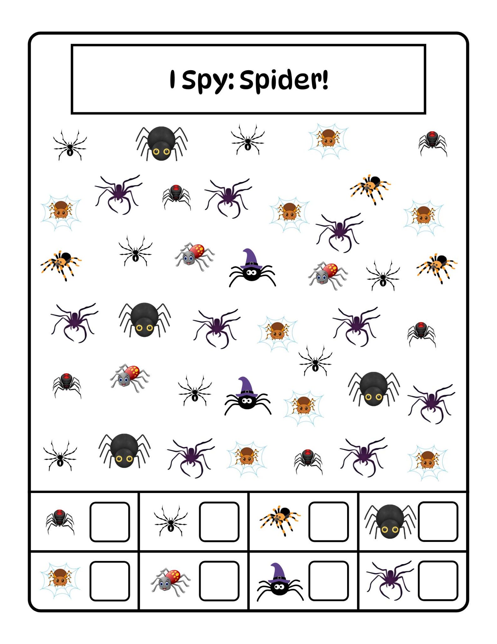 I Spy Bugs, 15 Fun Search & Find Activity Pages for Kids, Printable ...