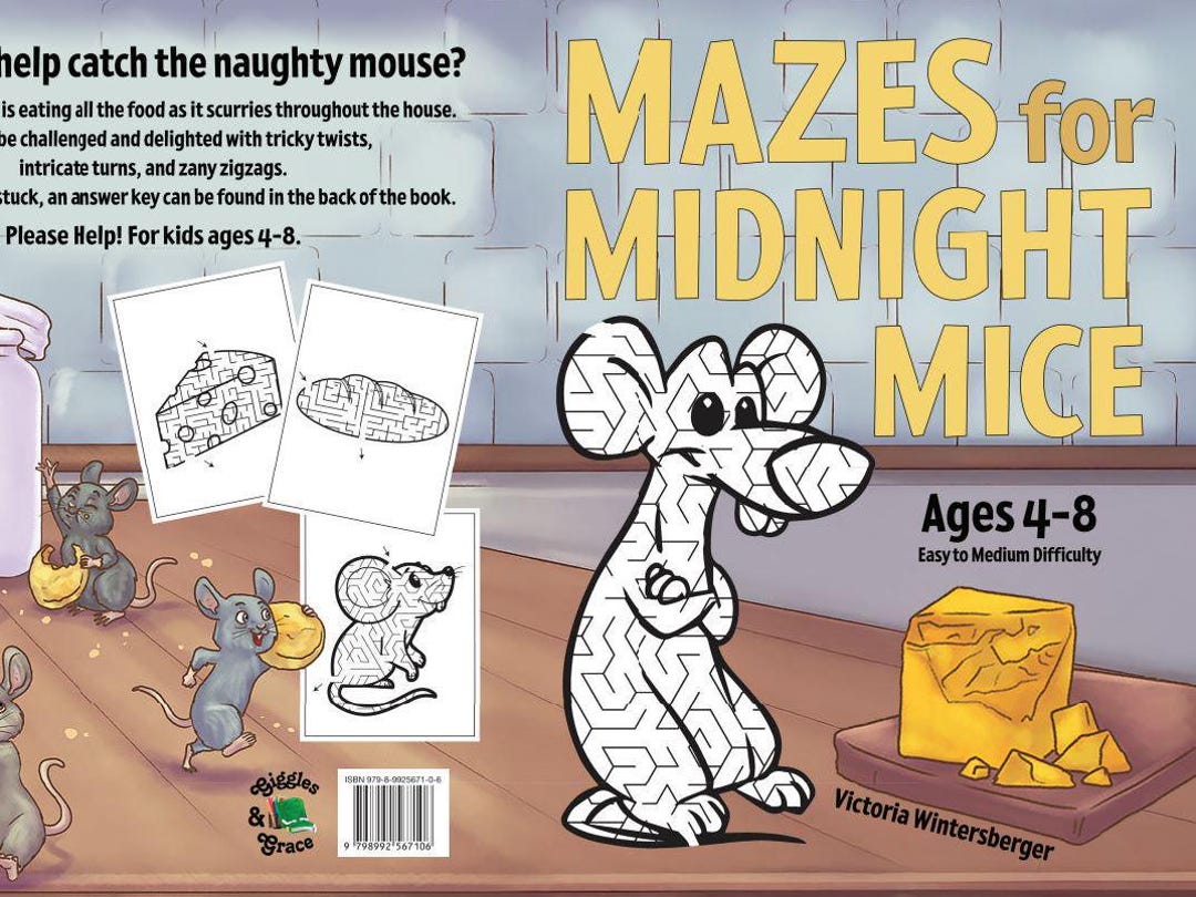 Midnight Mice Maze Puzzle Book: Kids Brain Game (digital Download) - Etsy