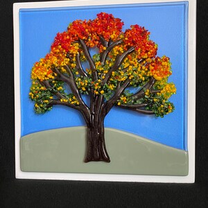 Fused Glass Autumn Tree - Etsy
