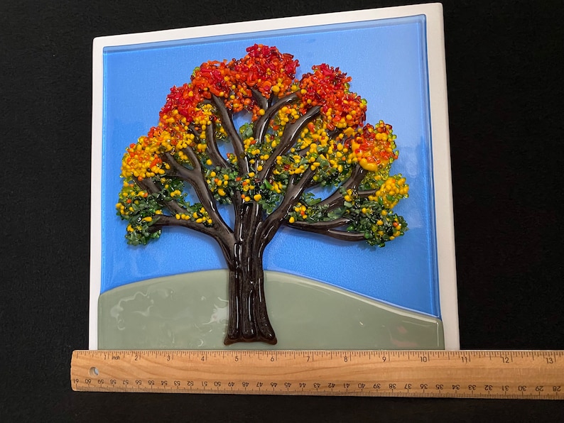 Fused Glass Autumn Tree - Etsy