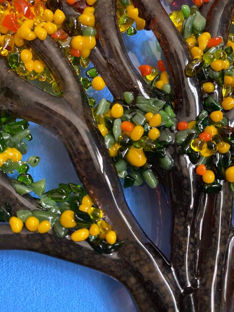 Fused Glass Autumn Tree - Etsy