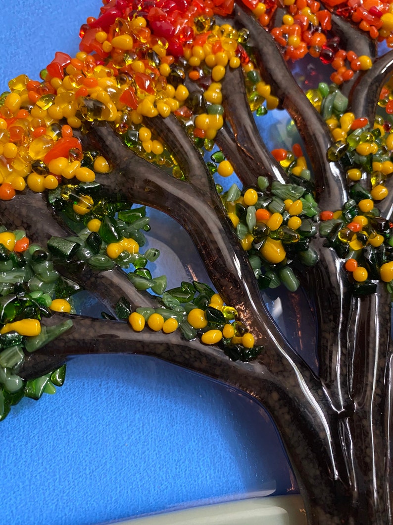 Fused Glass Autumn Tree - Etsy
