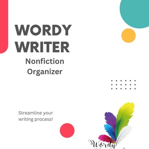 Nonfiction Wordy Writer Organizer - Etsy