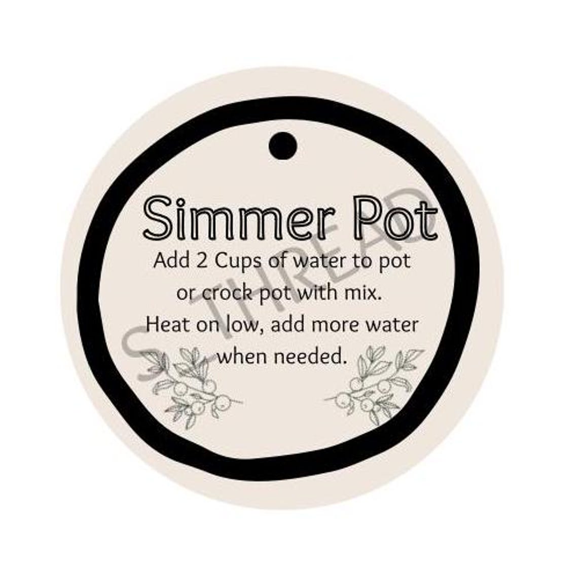 Simmer Pot, Tag Printable, Christmas Gift Present, Printable Simmer Pot ...