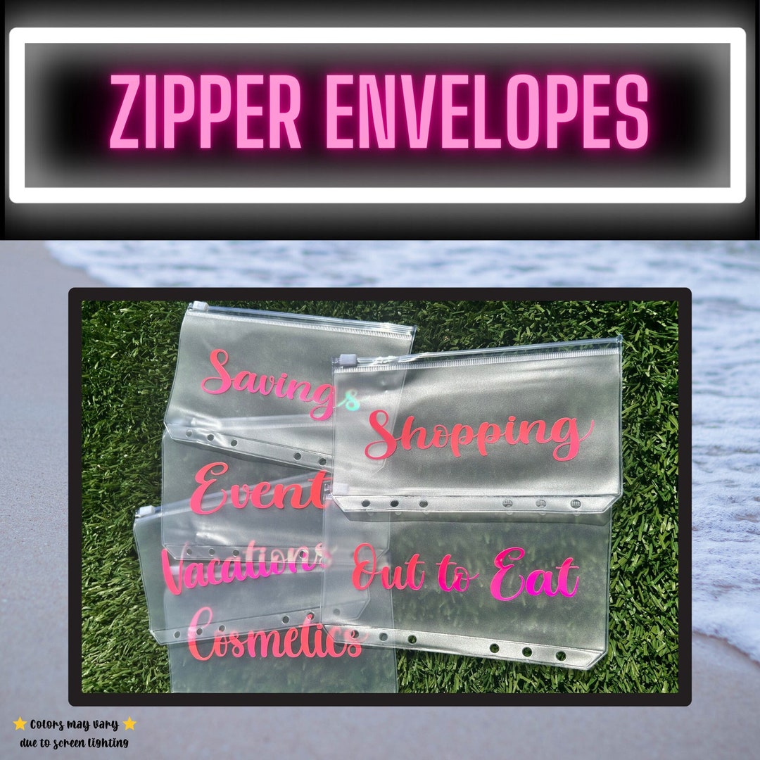 Zipper Envelopes ONLY| Cash Envelope System| A6 Binder| Budget Planner ...