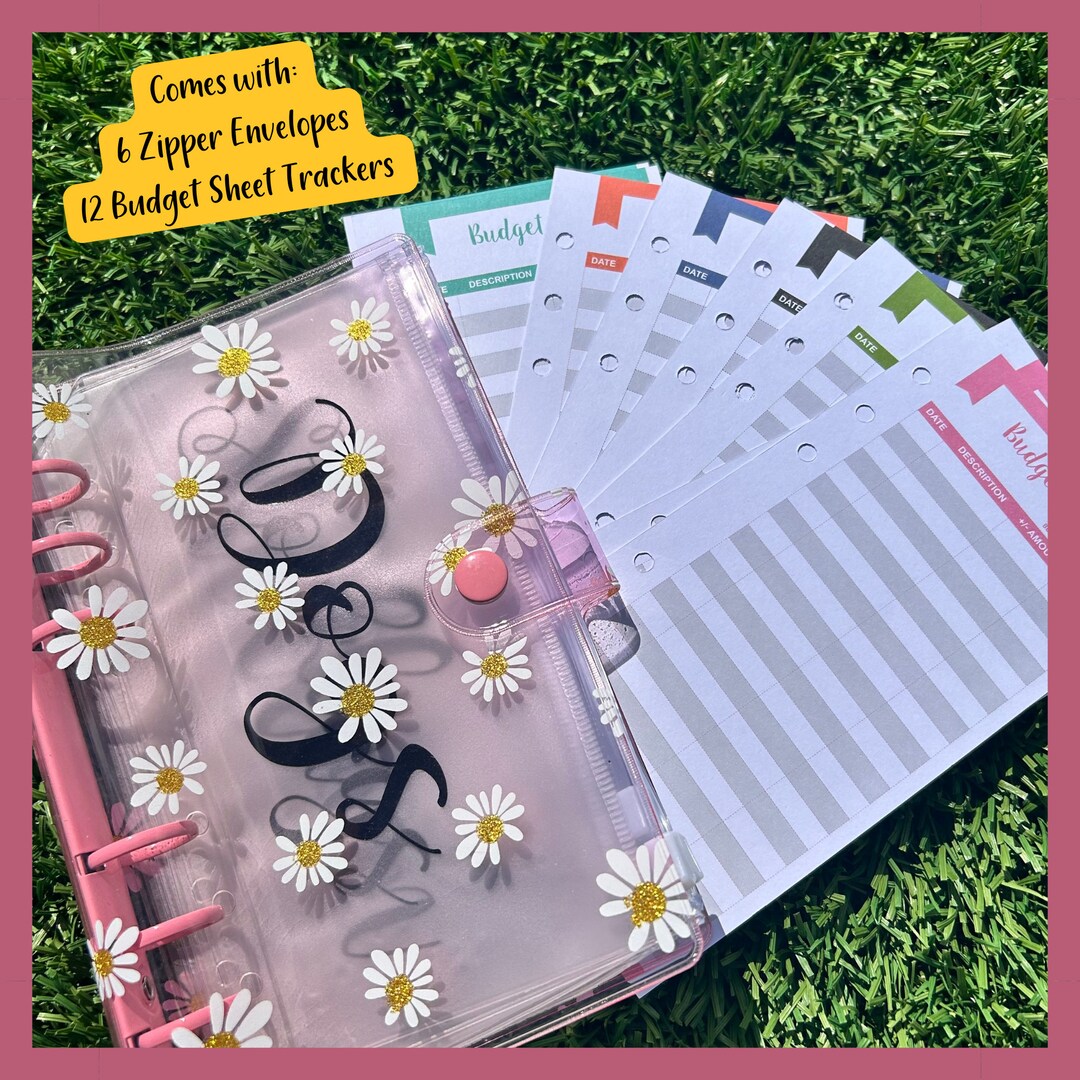 Daisy A6 Budget Binder | Cash Envelope System, Money Wallet & Trackers ...