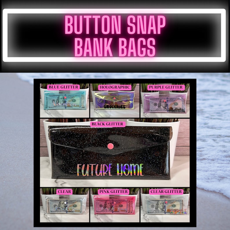 Snap Bank Bag| Cash Envelopes| Deposit Pouch| A6 Binder| Budget Binders ...