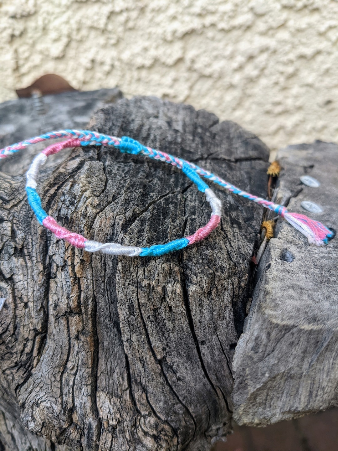 Transgender Pride Flag Bracelet – Handmade Adjustable Friendship ...