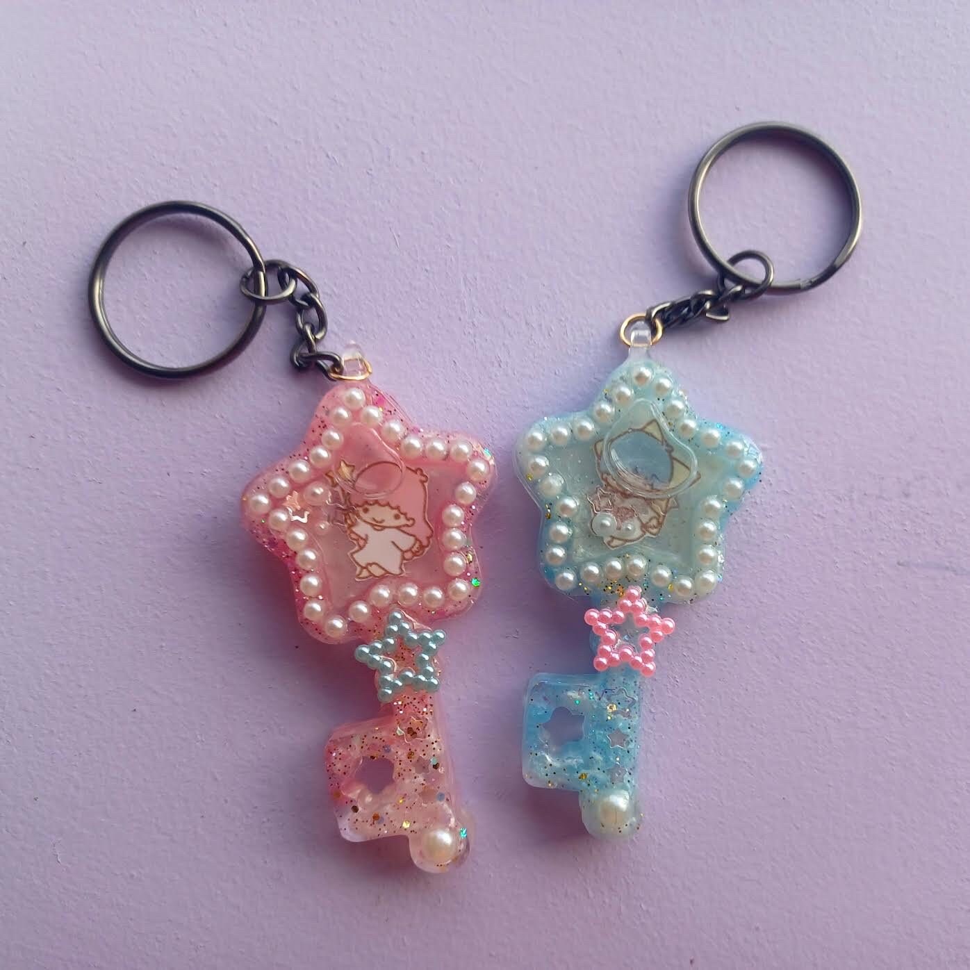 Little Twin Stars Sanrio Liquid Matching Resin Keychains - Etsy