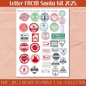 Letter FROM Santa Printable Santa Mail Santa Printable Christmas Letter ...