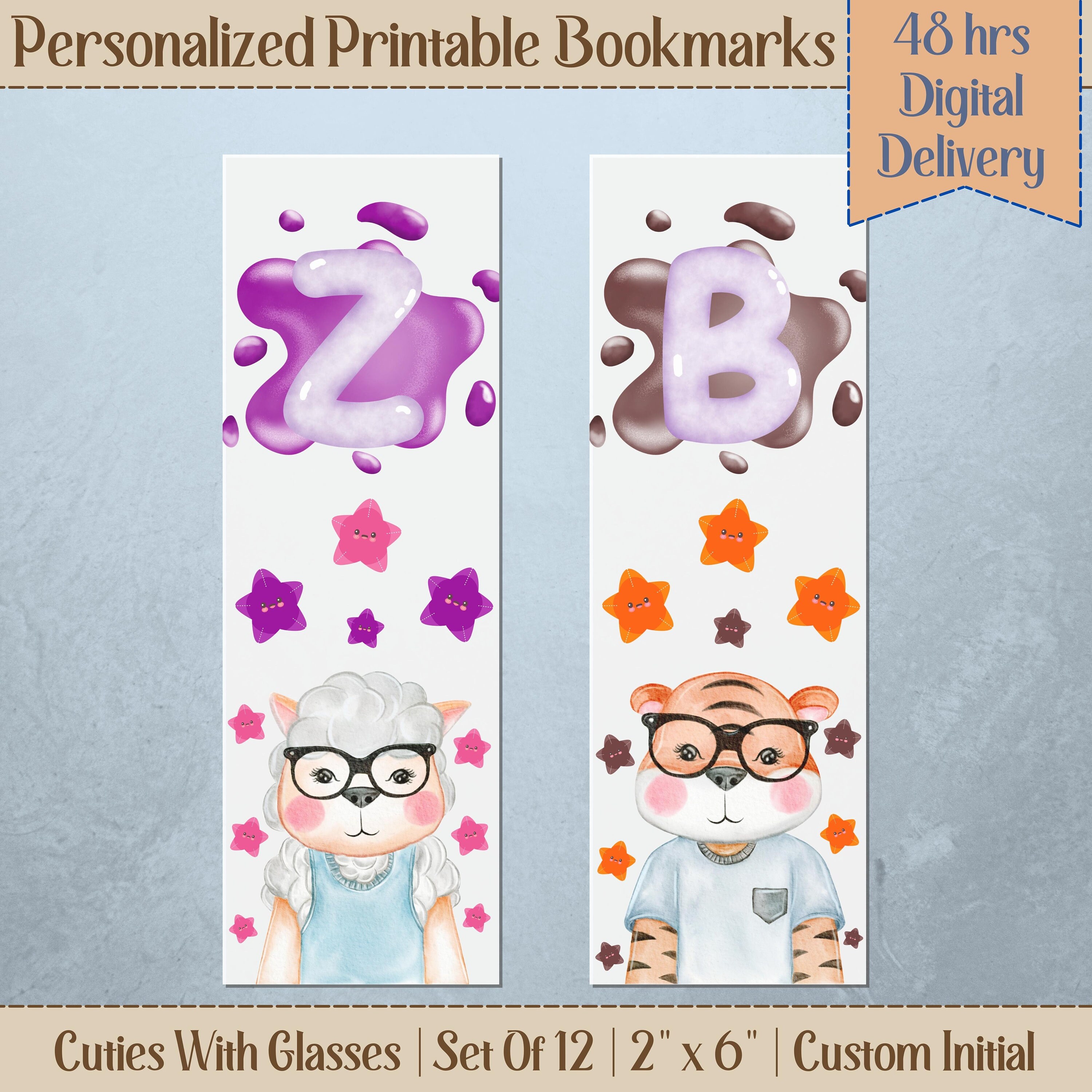 Printable Personalized Bookmarks | Kids Printable Bookmark | Kids Party ...