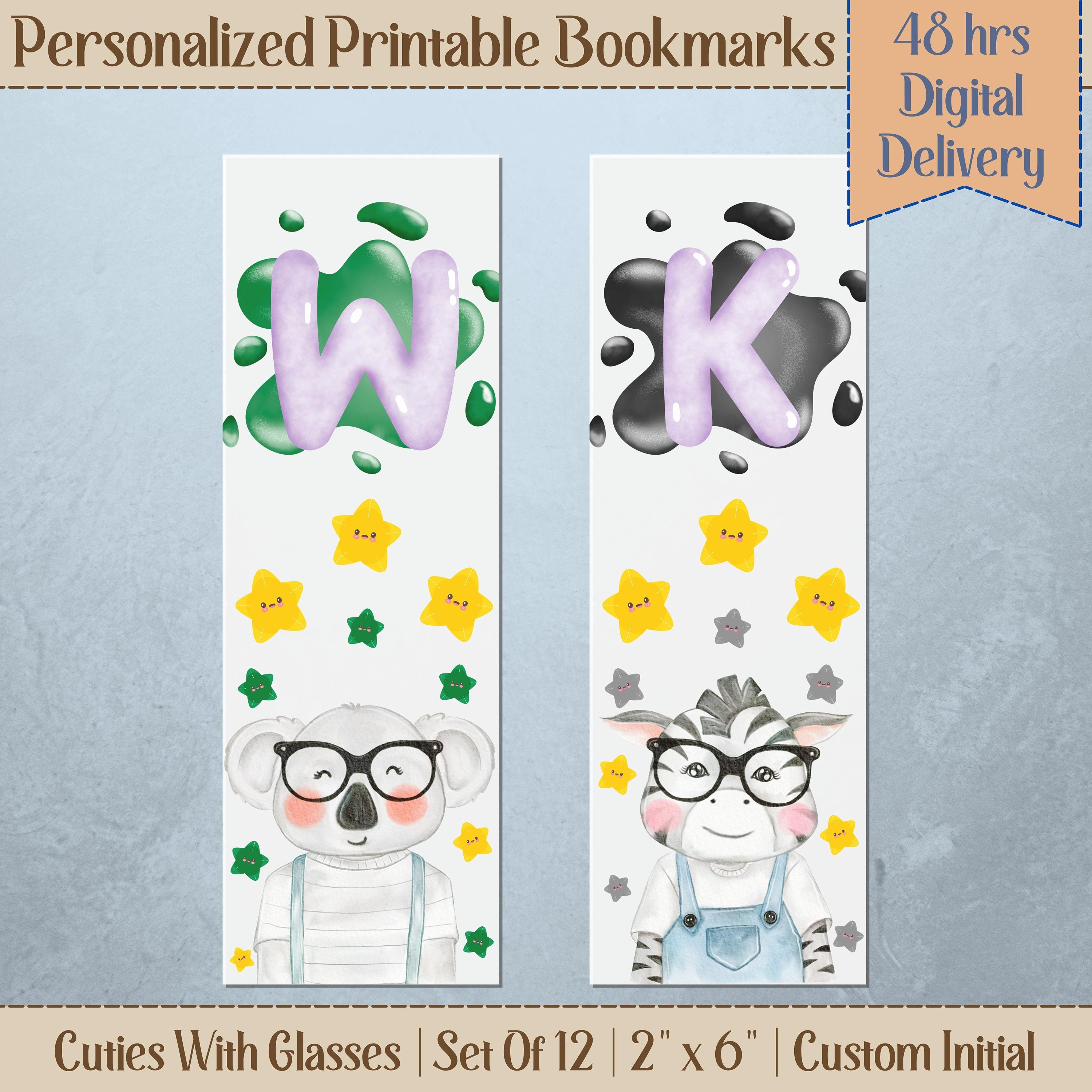 Printable Personalized Bookmarks | Kids Printable Bookmark | Kids Party ...