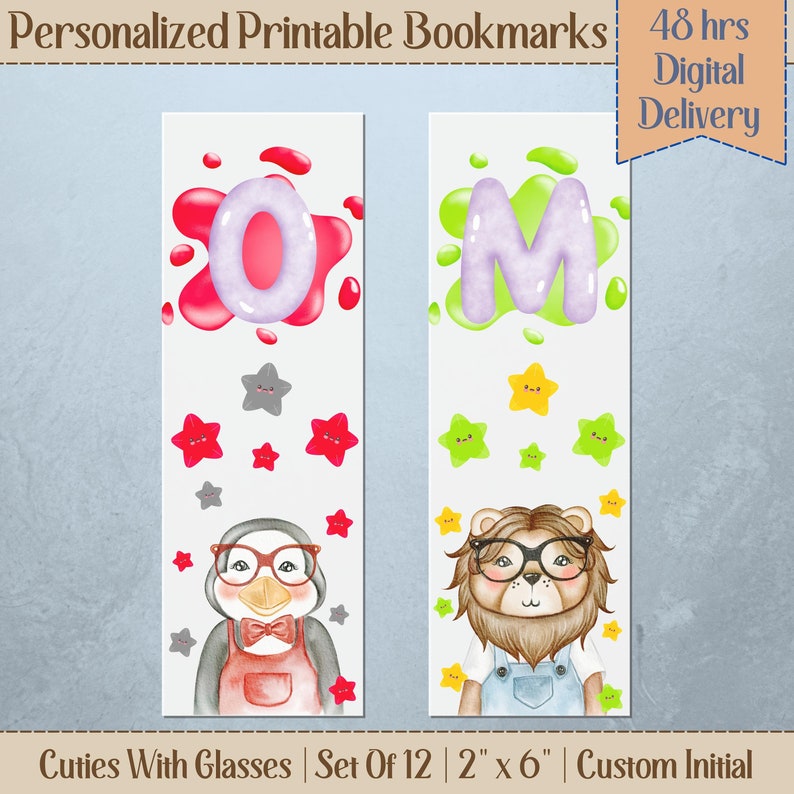 Printable Personalized Bookmarks | Kids Printable Bookmark | Kids Party ...