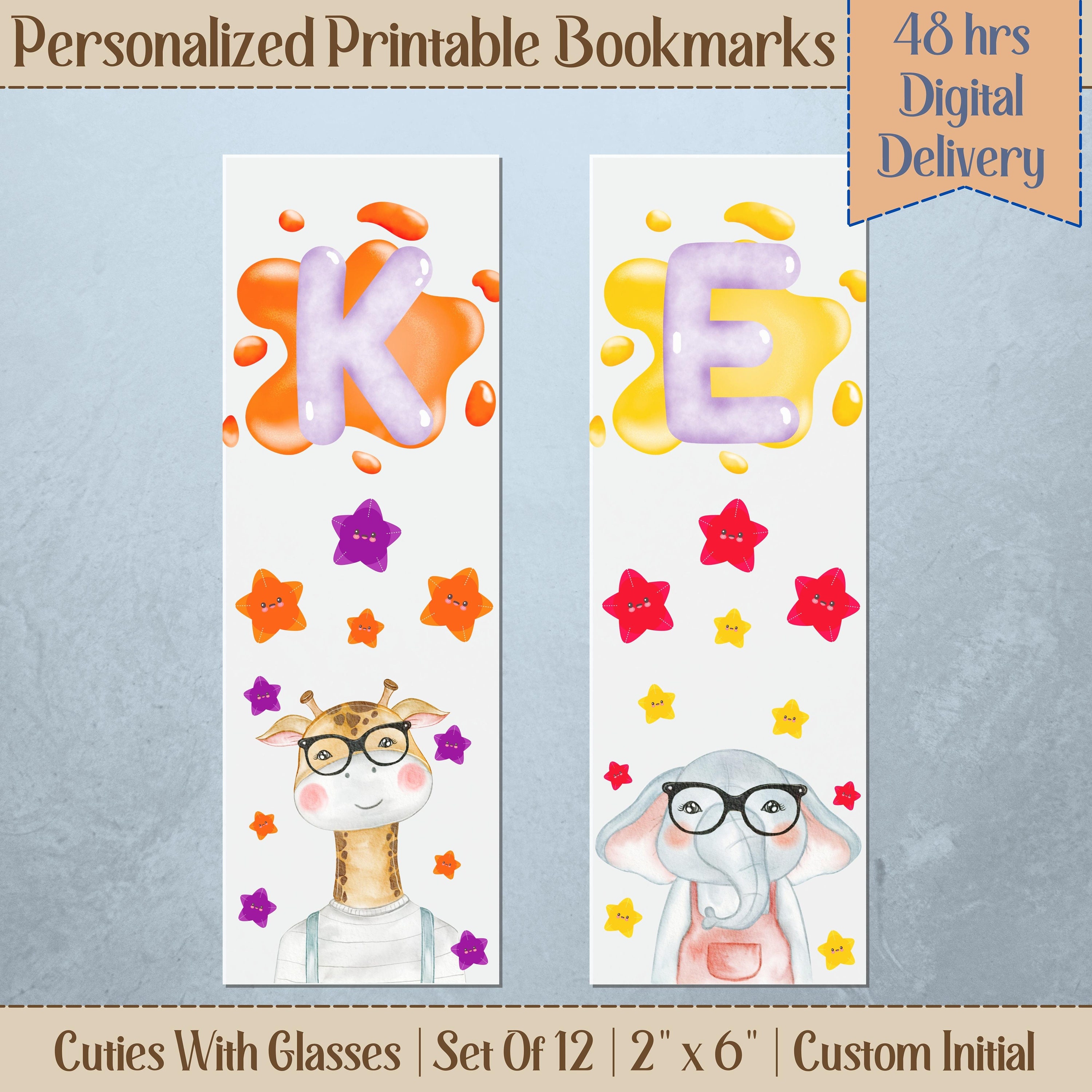 Printable Personalized Bookmarks | Kids Printable Bookmark | Kids Party ...