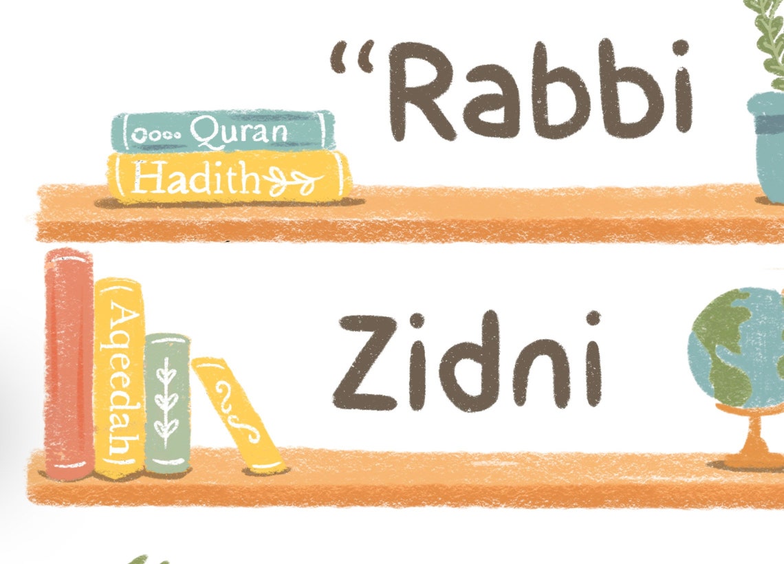 Rabbi Zidni Ilma Islamic Kids Print Childrens Wall Art - Etsy
