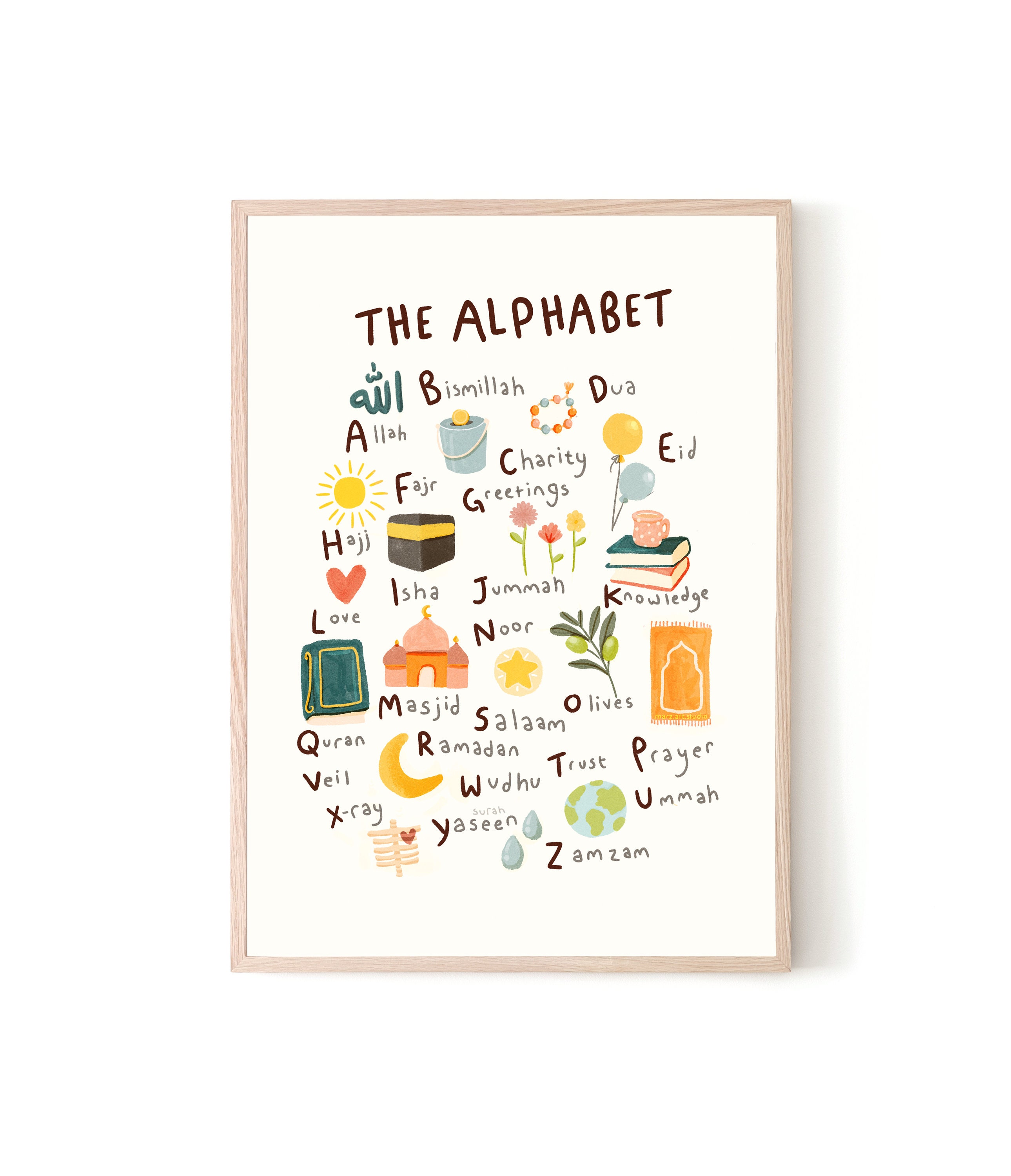 Islamic Alphabet Printable DIGITAL DOWNLOAD Islamic Kids - Etsy Australia