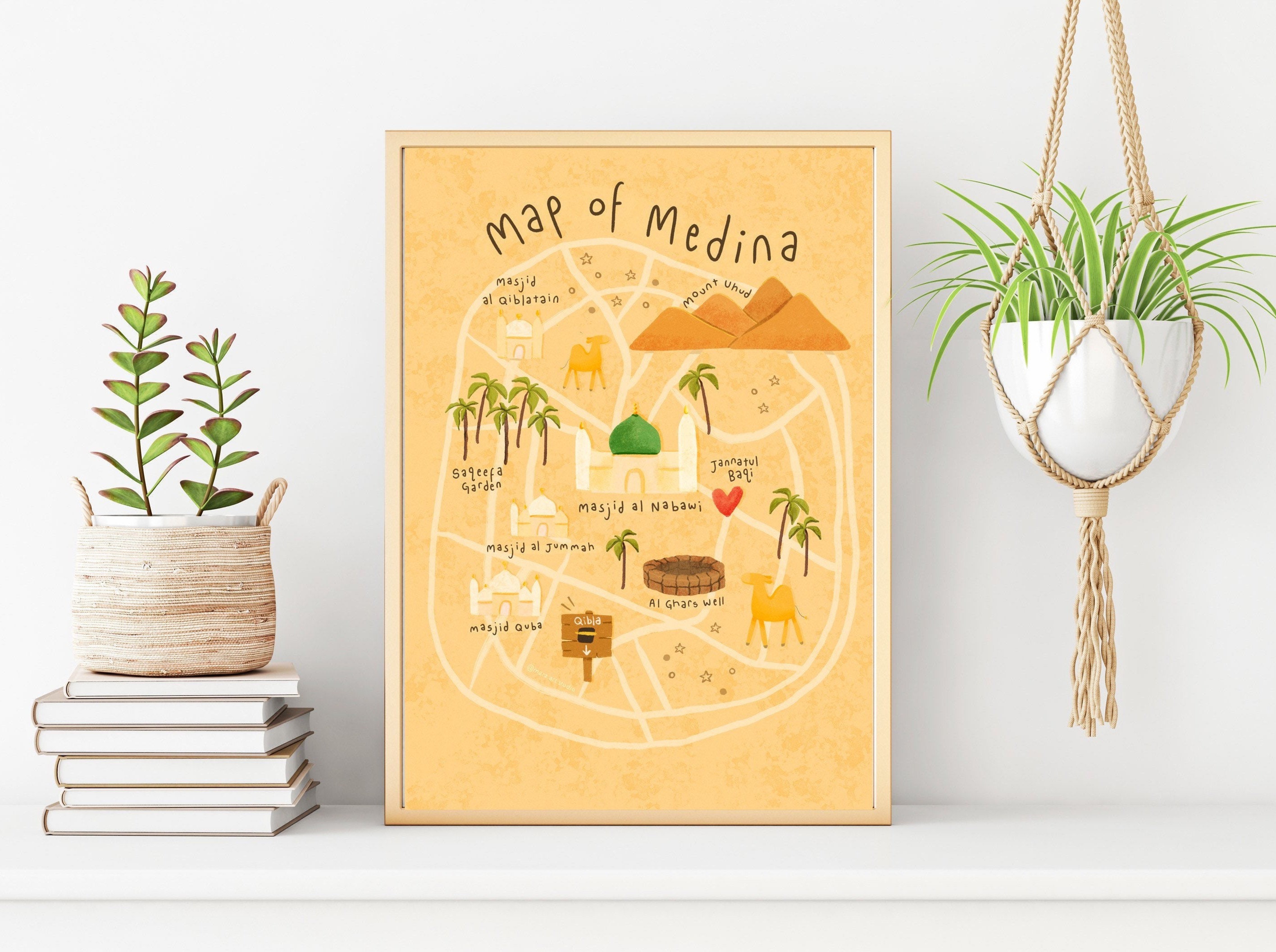 Map of Medina Print Islamic Kids Print Childrens Wall Art - Etsy
